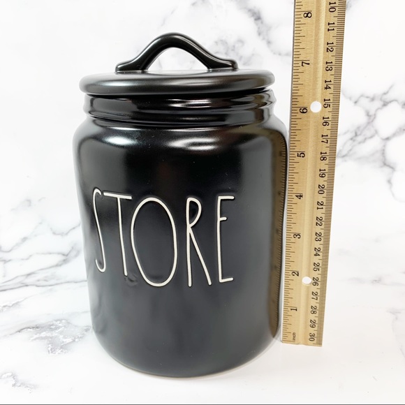 Rae Dunn | Kitchen | Rae Dunn Canister Storage Container Ceramic Black ...